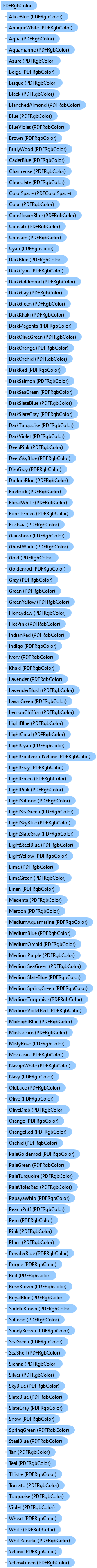 PDFRgbColor Class
